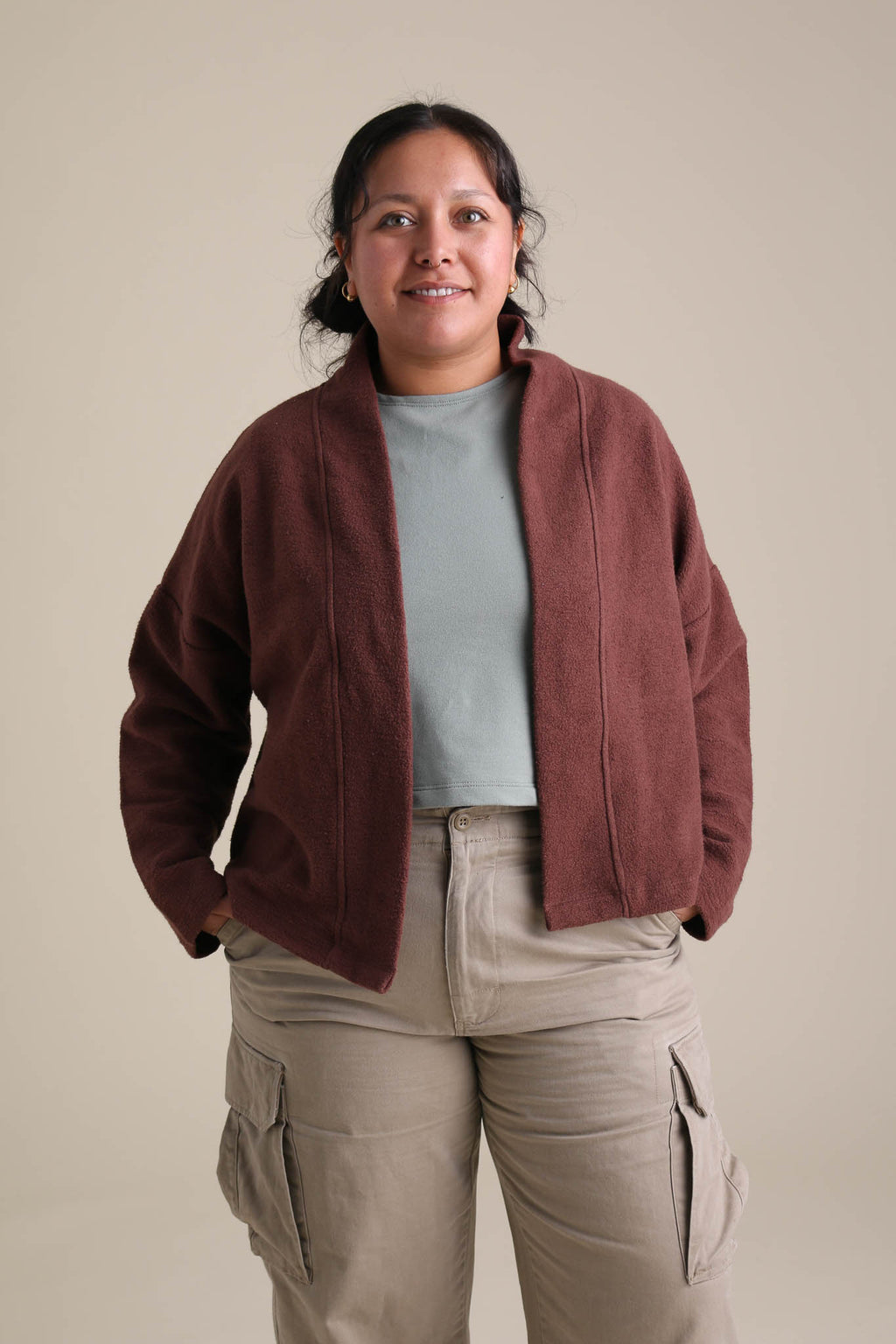 Drifter Cardigan in Chestnut – Conscious Clothing